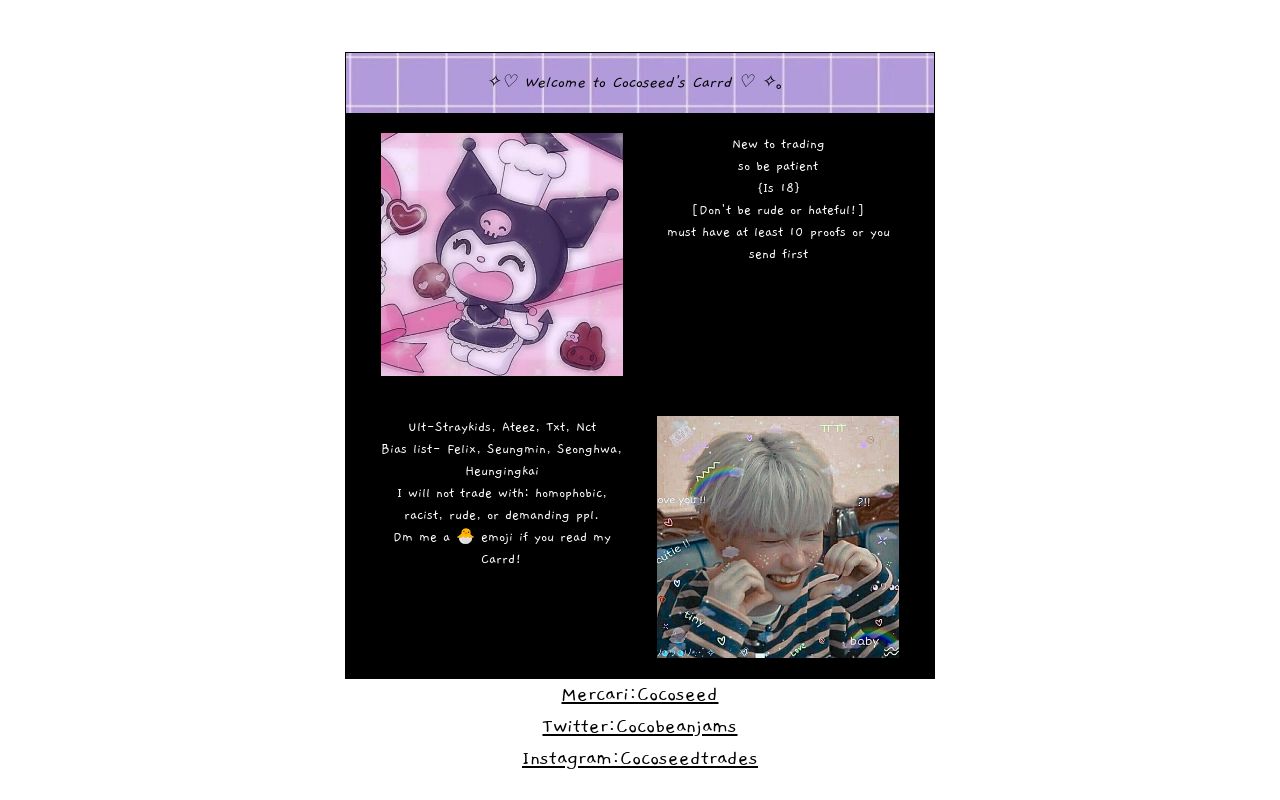 Cocoseed's Carrd